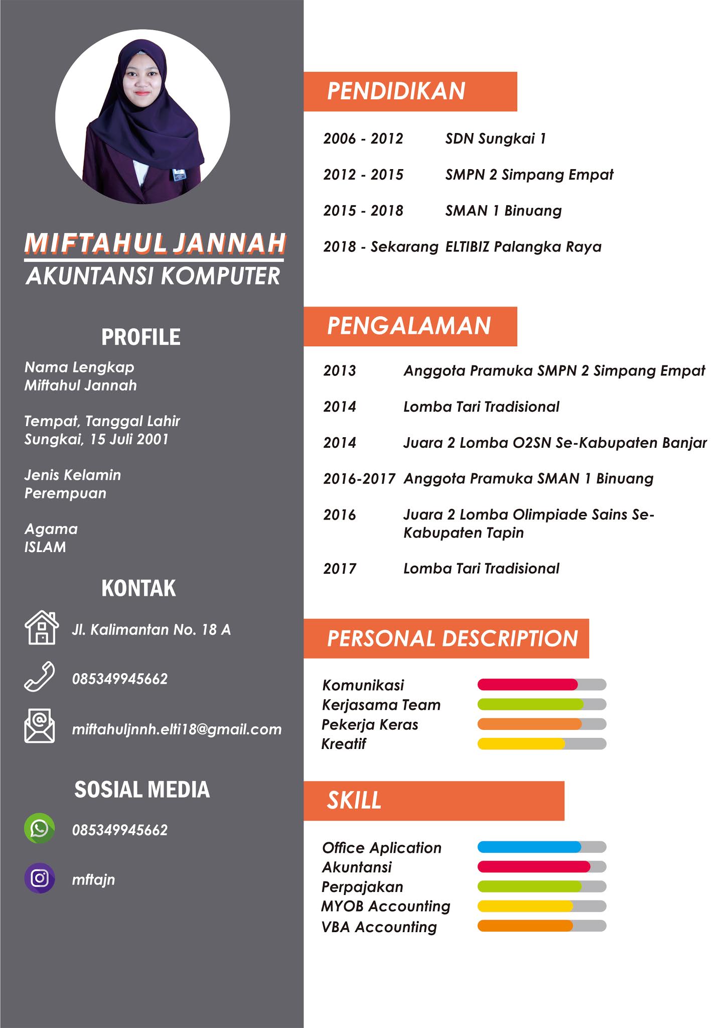 Contoh Cv Menarik Dan Simple - 7 Contoh Cv Fresh Graduate Yang Menarik ...