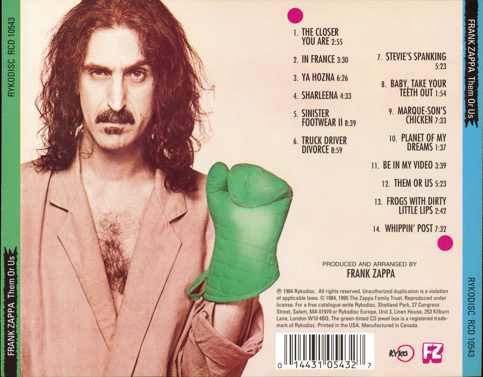 Classic Rock Covers Database: Frank Zappa