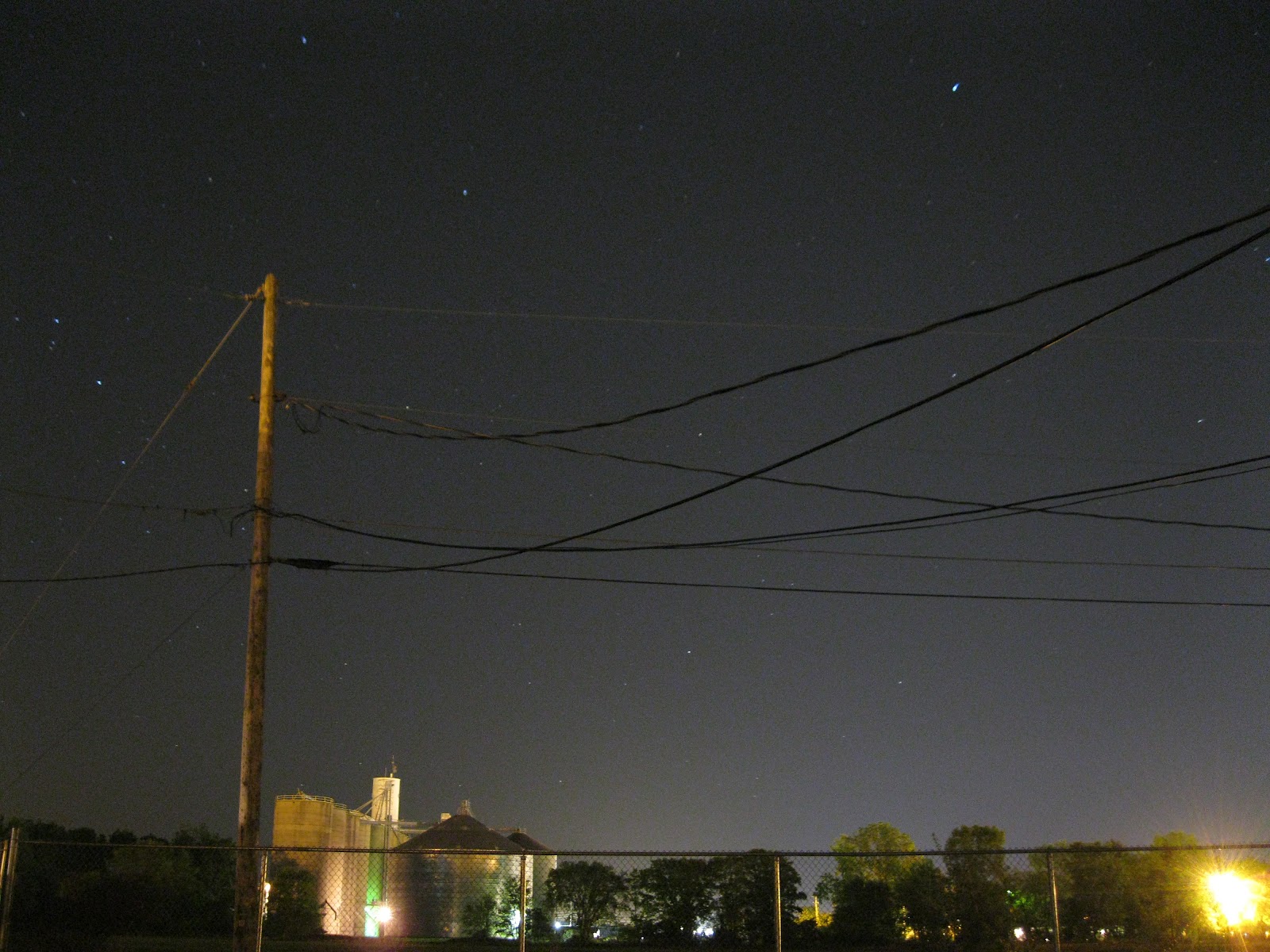 A closer look at two kinds of light pollution in my apartment courtyard ...