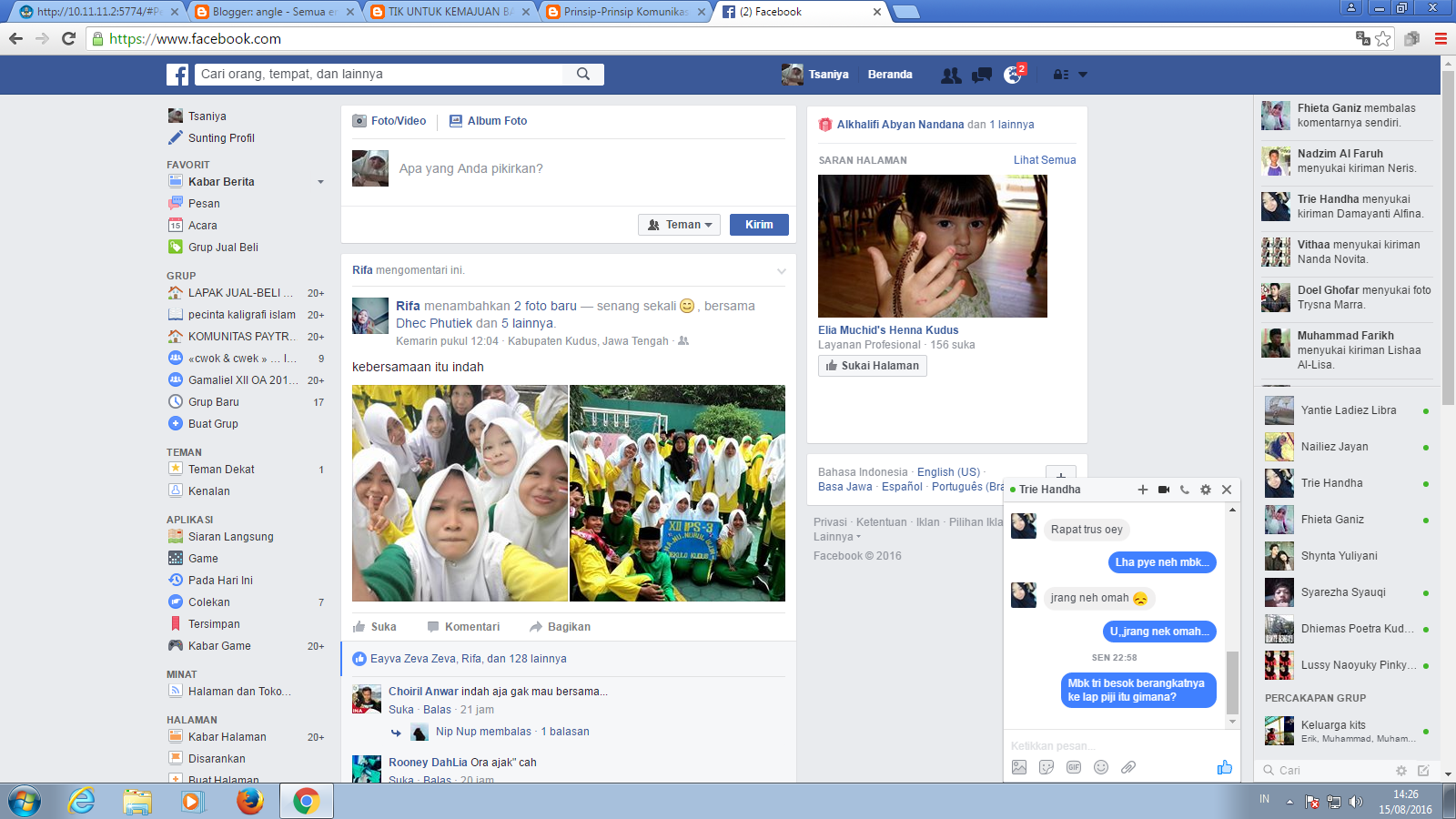 cara menggunakan video call facebook