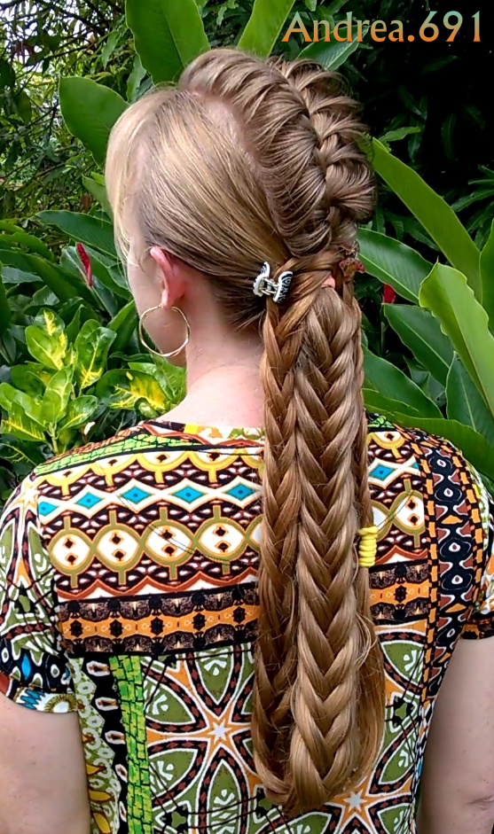 Braids & Hairstyles for Super Long Hair: Tribal Mohawk Braided Ponytail
