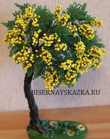 Lucru de mana crosetat, tricotat: Copaci din margele.