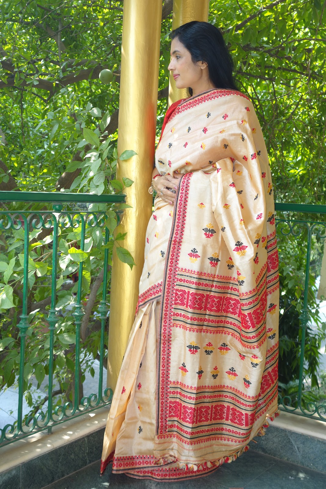 Sohum Sutras: Assamese Muga silk saree