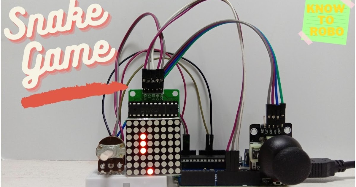 Snake game using arduino uno and led dot matrix display MAX7219