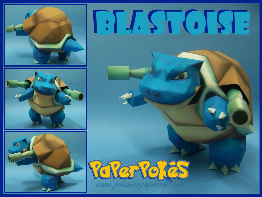 PaperPokés - Pokémon Papercraft: BLASTOISE