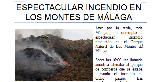 Nuestro rinconcito de primaria: Noticias inventadas