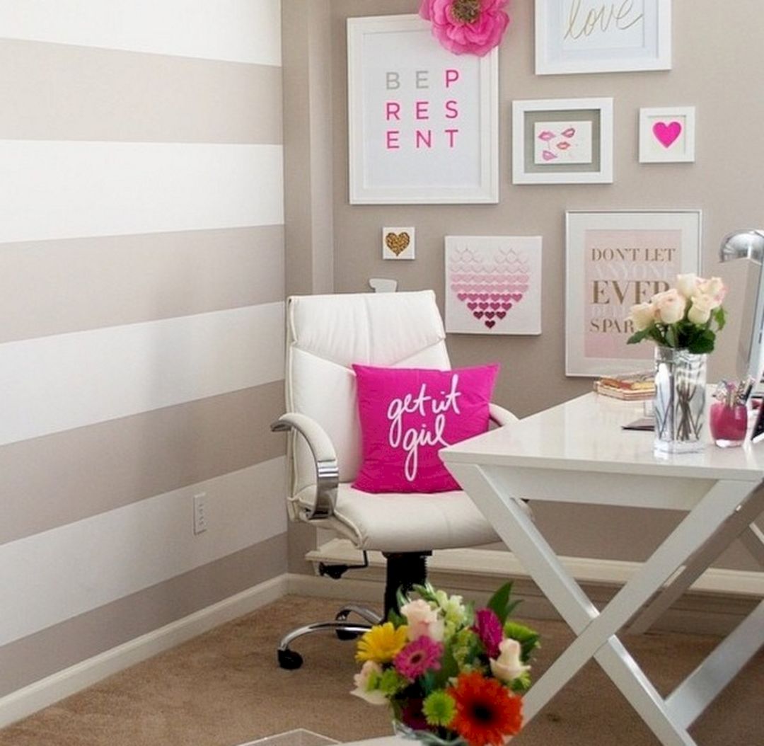 Modern Home Office Pink