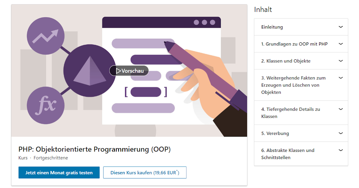 PHP: Objektorientierte Programmierung (OOP) - mein neues Videotraining