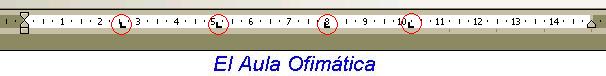 El Aula Ofimática: Uso de Tabuladores en Word