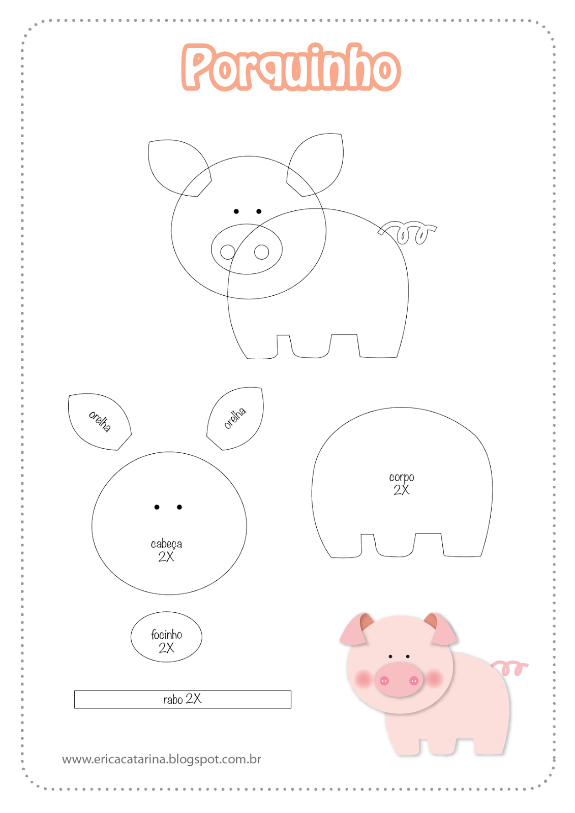 Gata Bacana: Moldes Animais da Fazenda de feltro