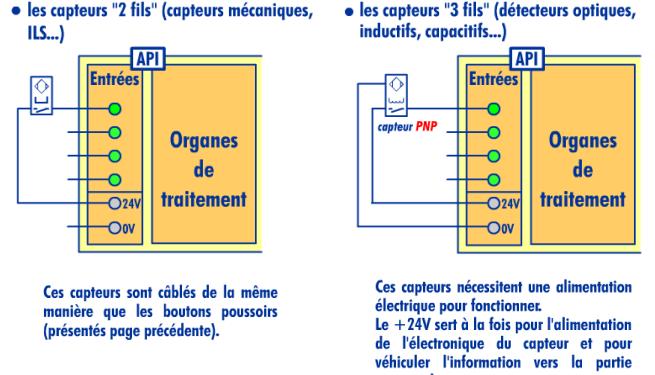 Câblage Entrées / Sorties Automate programmable - Cour electrique Câblage Entrées / Sorties Automate programmable - Cour electrique