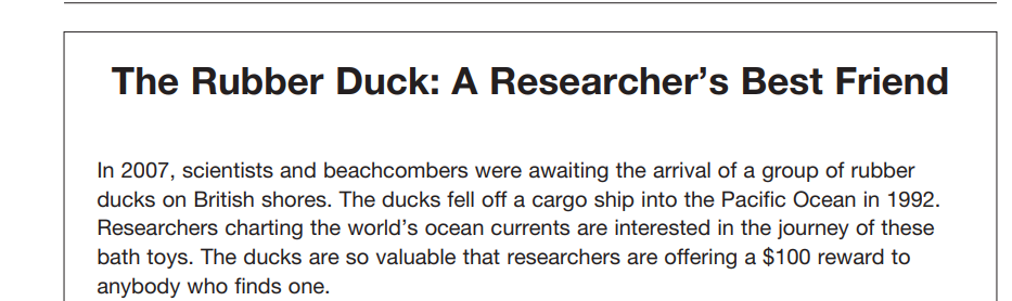 Mr.Tessier's eClassroom: Science - Ocean Currents - The Rubber Duck