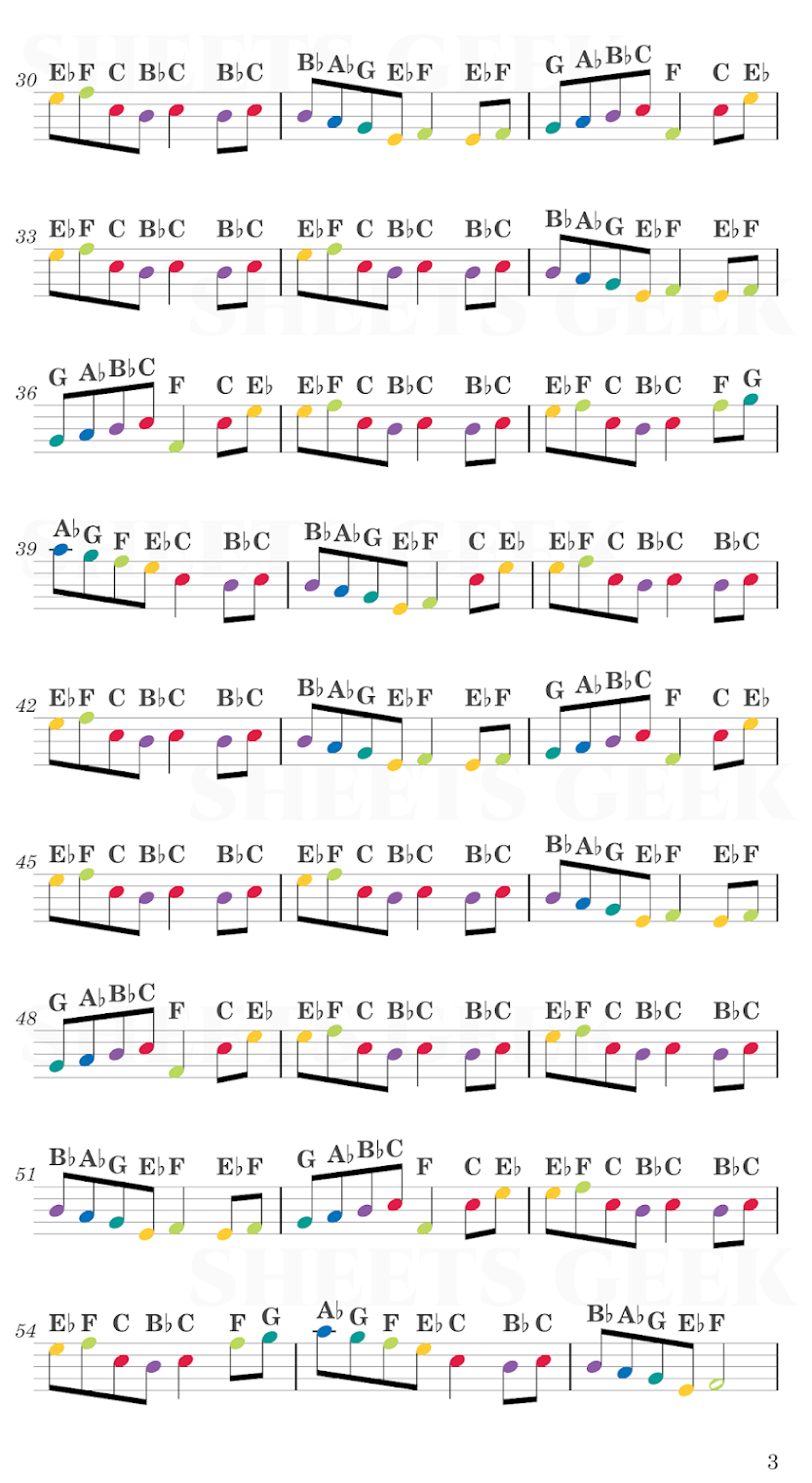 Bad Apple - Touhou Flute Piano Sheet Music