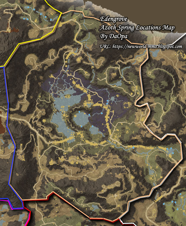 New World: Ebonscale Reach azoth spring map