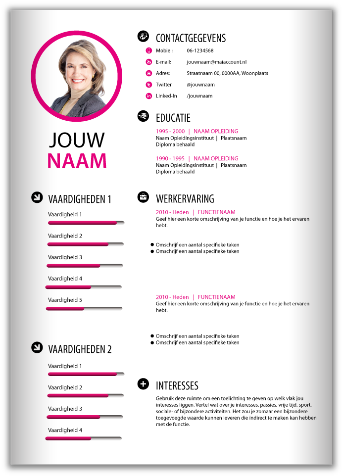 Curriculum Vitae Voorbeelden - Birthday Letter