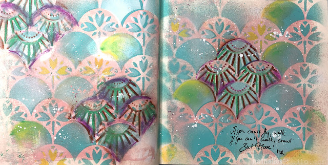 StencilGirl Talk: Art Journaling with StencilGirl® Stencils by Nat Kalbach