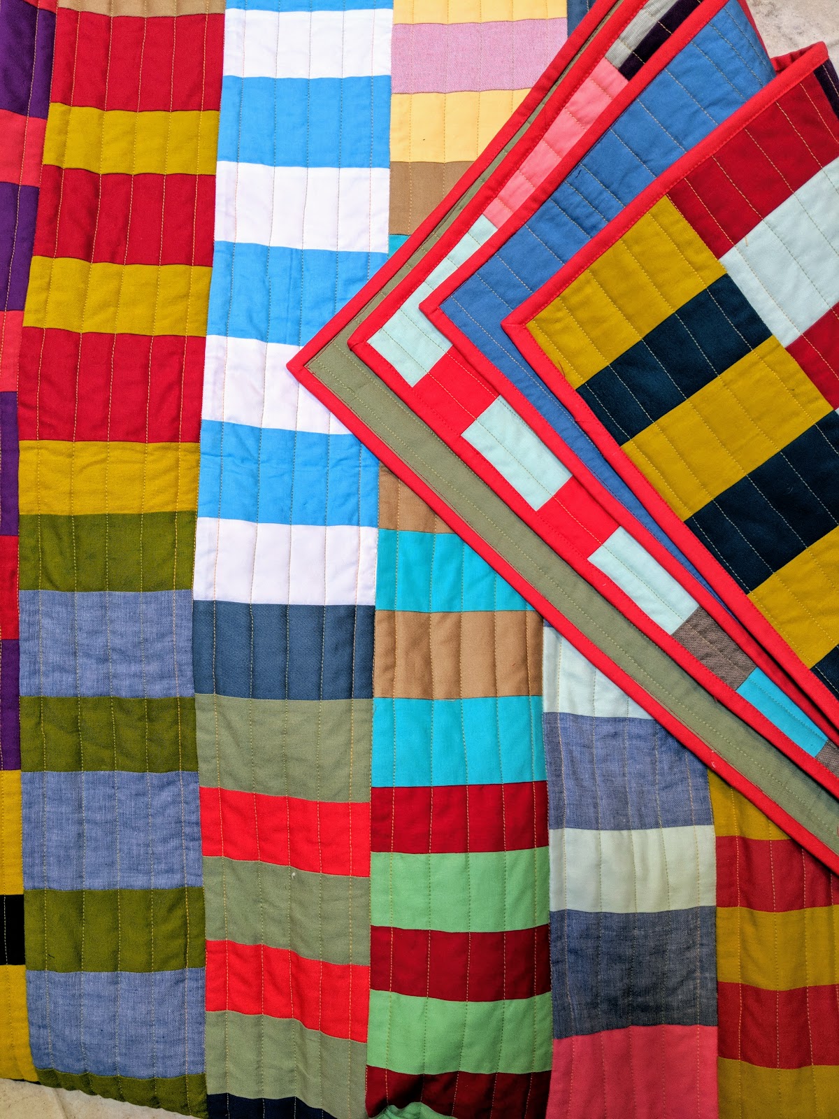 Fret Not Yourself: Bars Quilt Finished