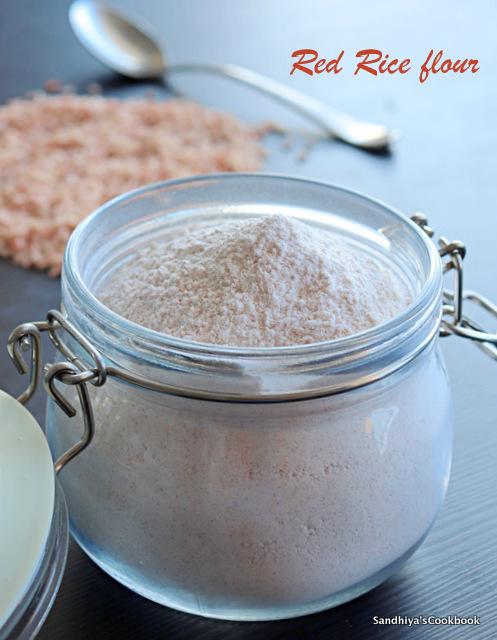 Sandhiya's Cookbook: Rice flour | Red rice flour | Home made Rice flour ...