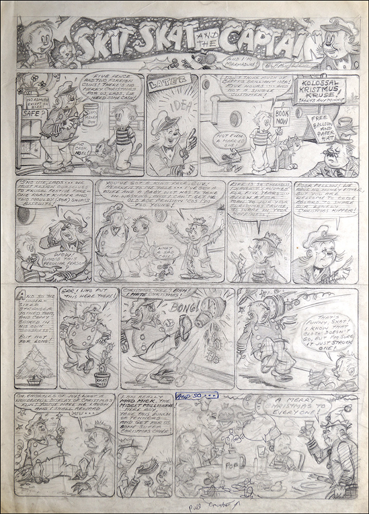 Boys Adventure Comics: Basil Reynolds original art