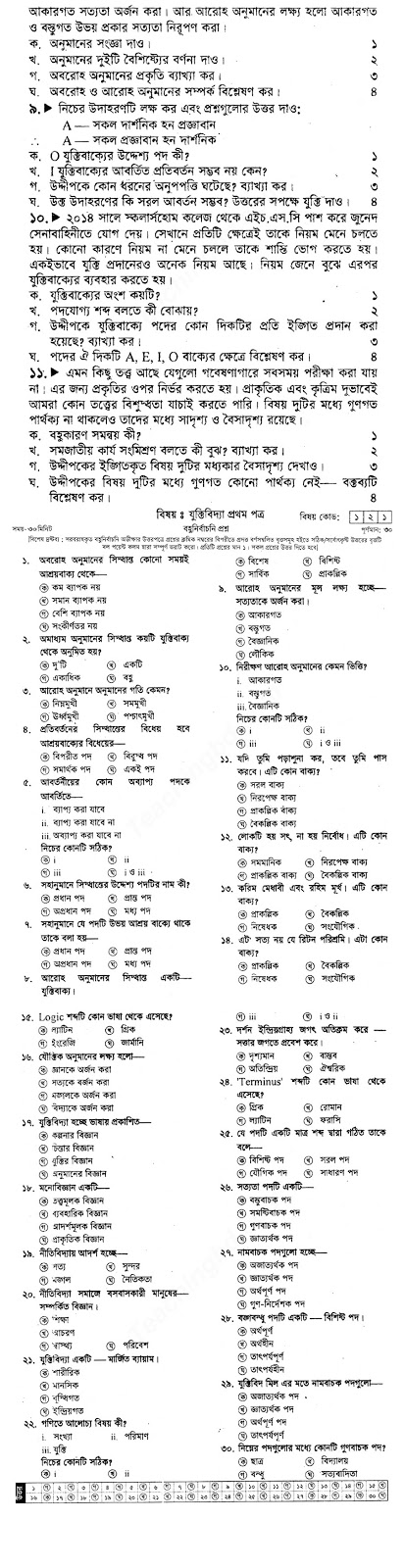 HSC Logic 1st Paper Latest Model Question - 05