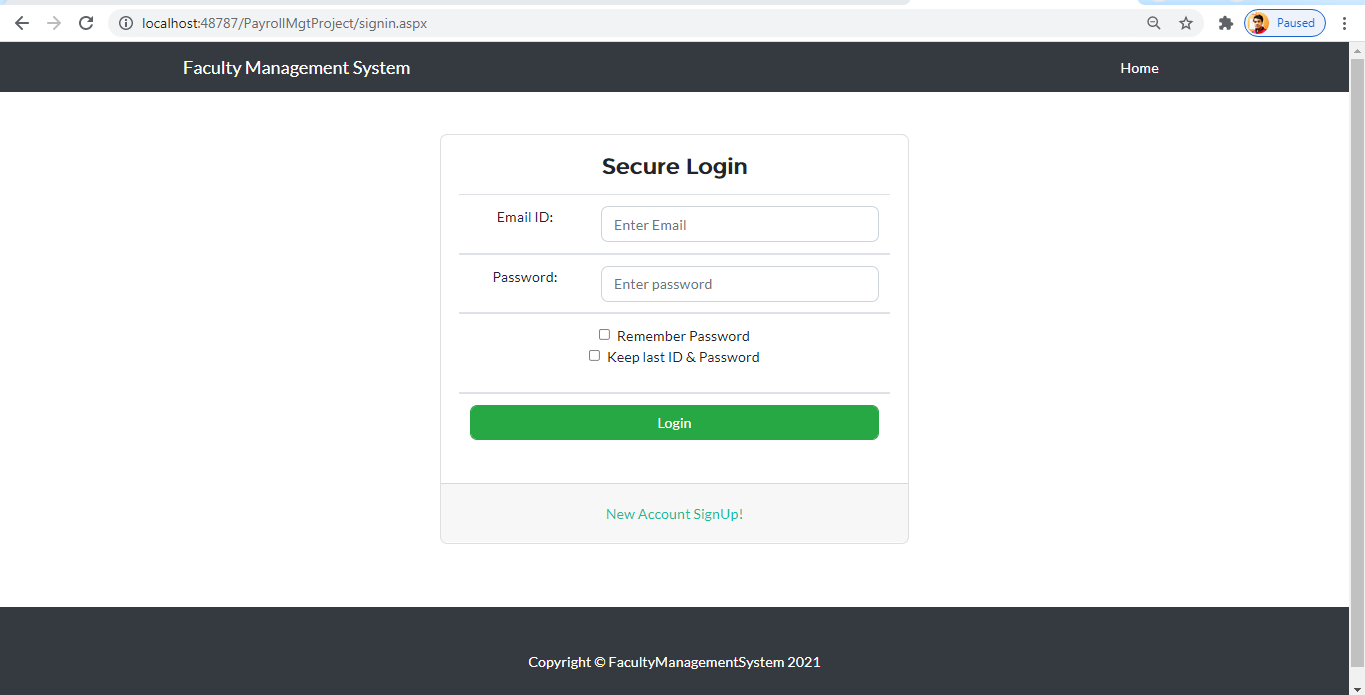 Payroll Management System asp.net project with source code - CODER BABA