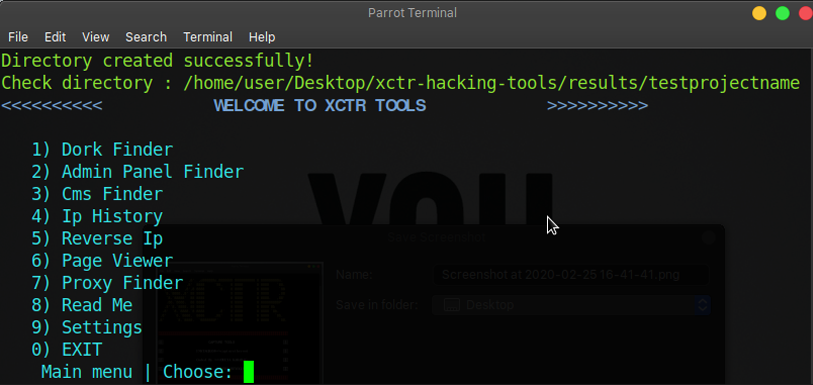 XCTR Hacking Tools - All in one tools for Information Gathering