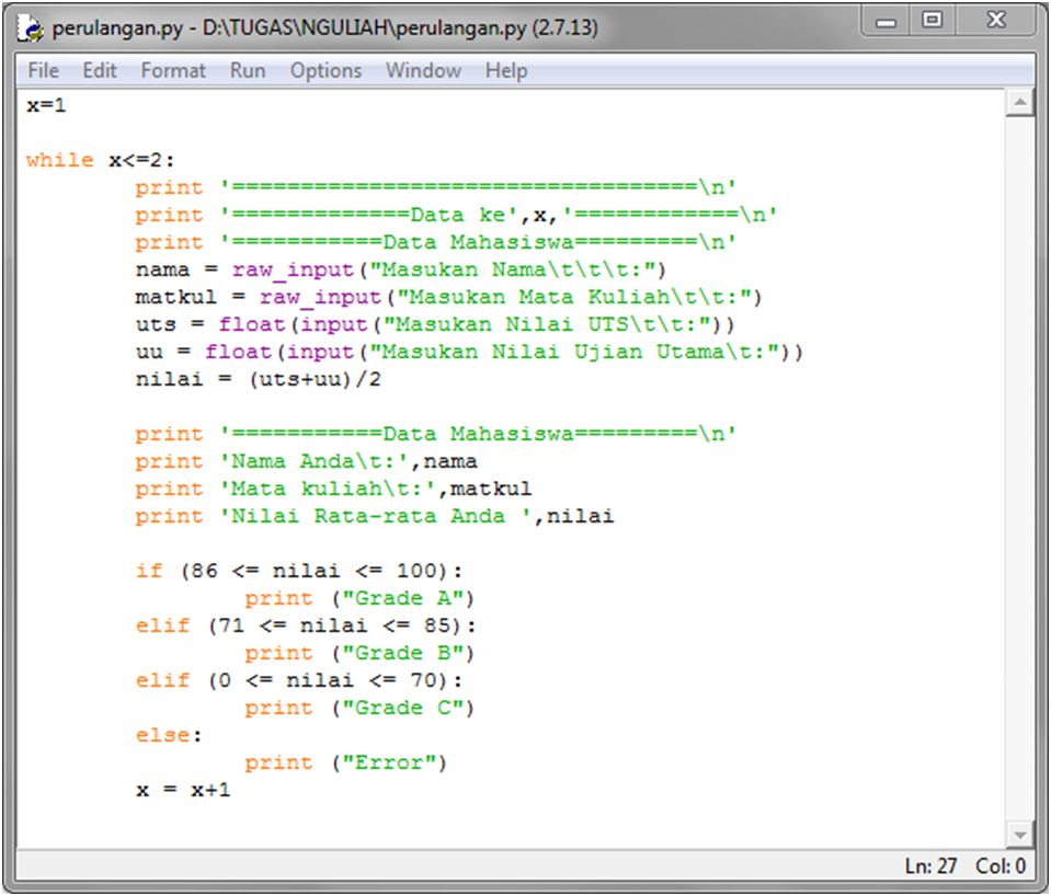 Nemure no King: Logika Percabangan Pada Python