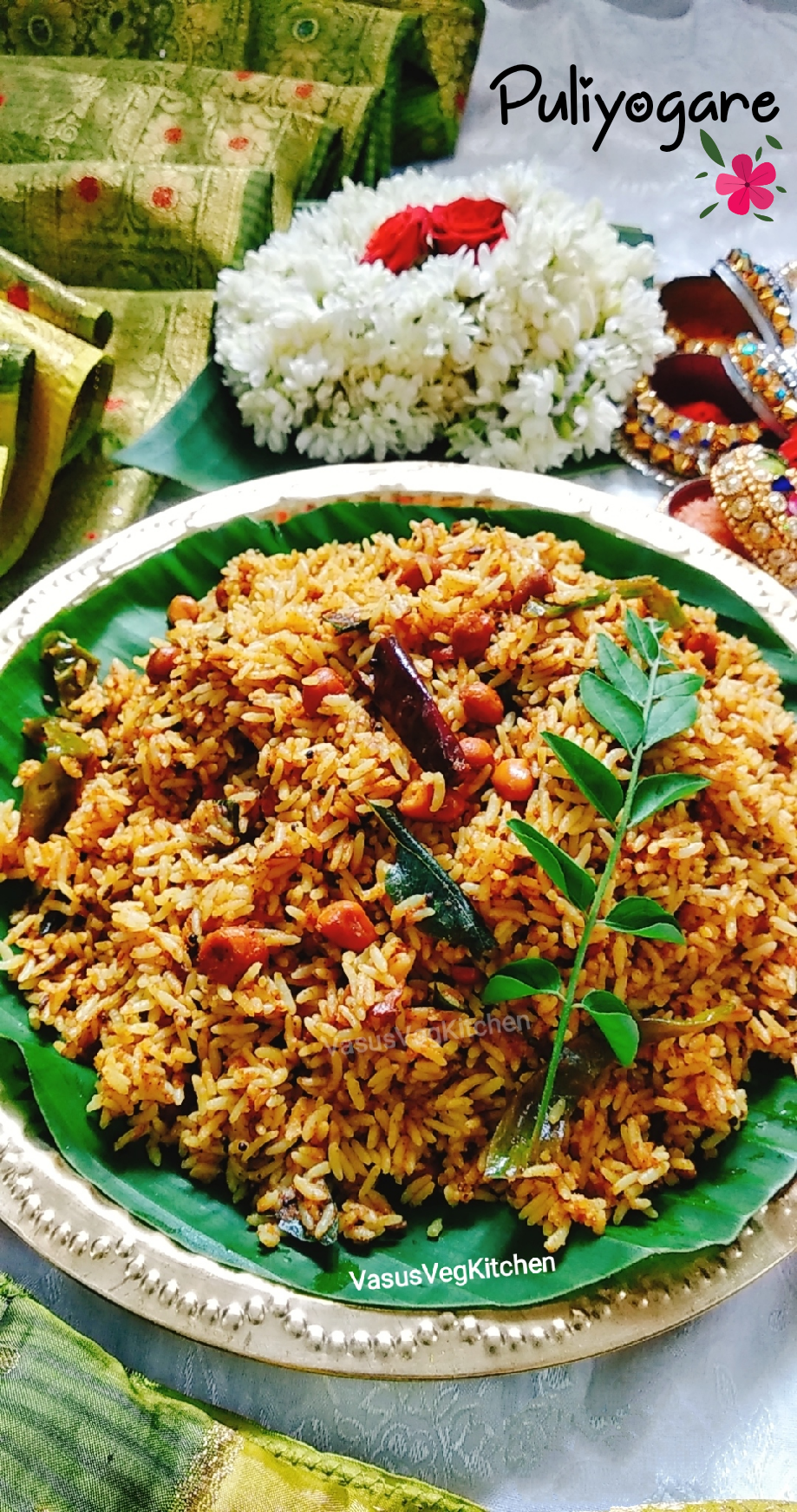 Vasusvegkitchen: Karnataka Style Puliyogare || Temple puliyogare || How ...