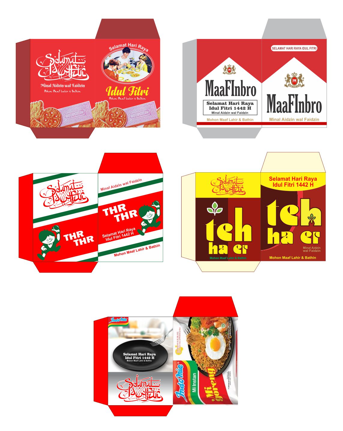 Free 32 Desain Amplop THR Lebaran UNIK CorelDraw (Free CDR PDF & PNG ...