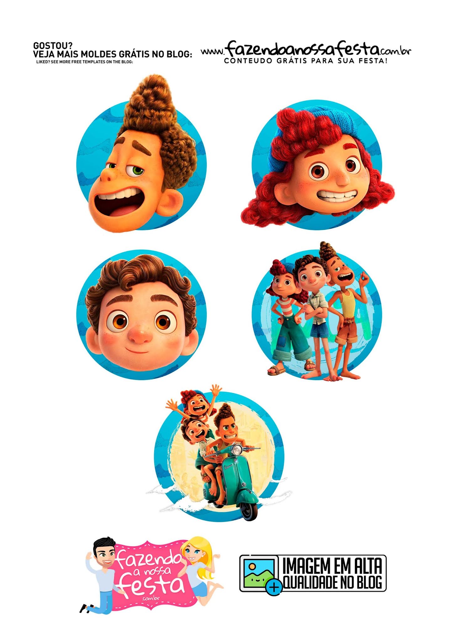 Fiesta de Luca: Toppers o Etiquetas Circulares para Imprimir Gratis ...