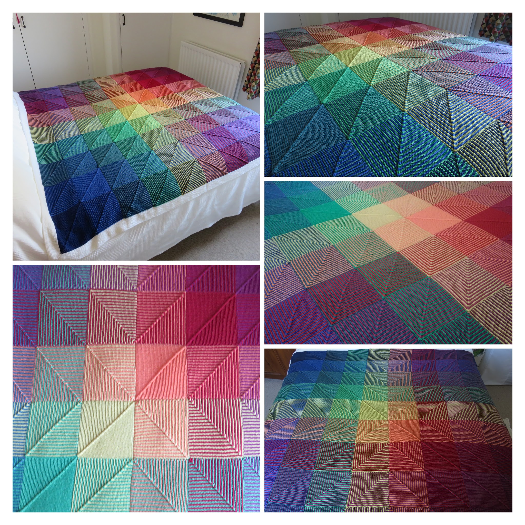 catinmycoffee: Rainbow Hue Shift Afghan Blanket