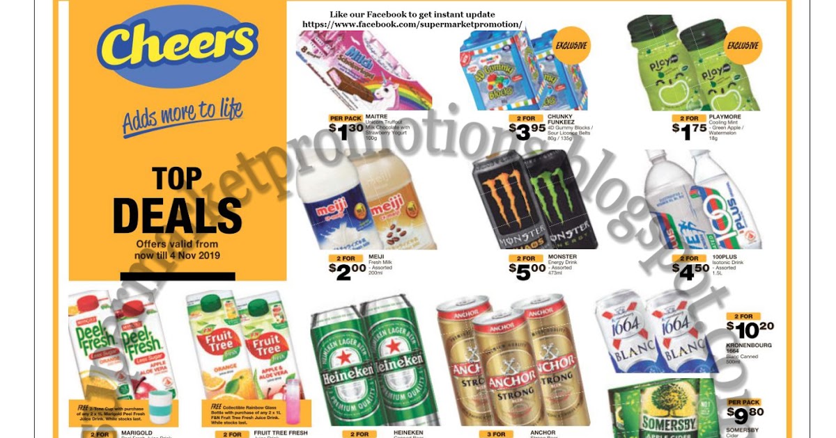 Cheers Promotion 03 October - 04 November 2019 ~ Supermarket Promotions