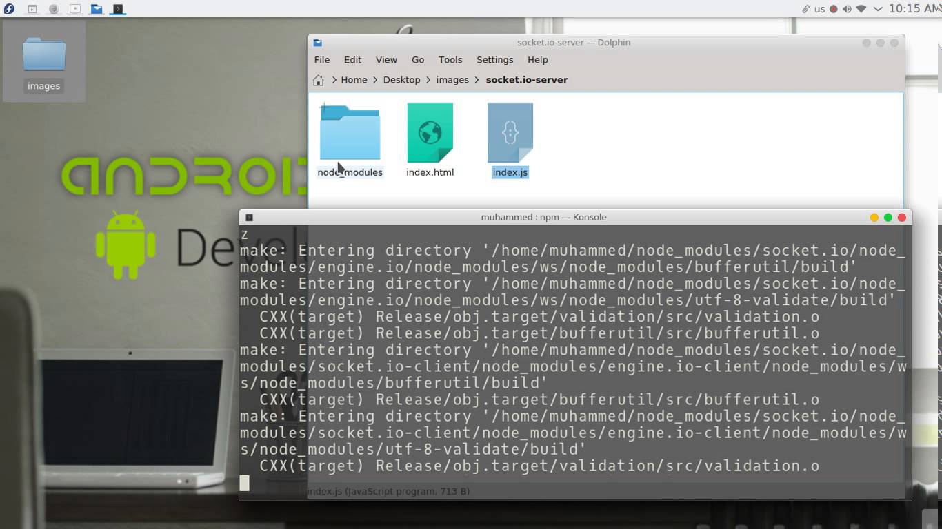 237 Android Studio Chat network JSON NodeJS JavaScript | كورسات بالعربي