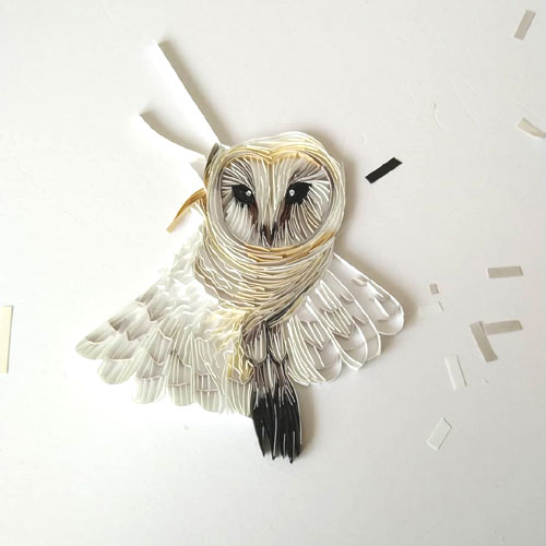 My Owl Barn: Artist Draws Incredible Portraits With Tiny Strips of ...