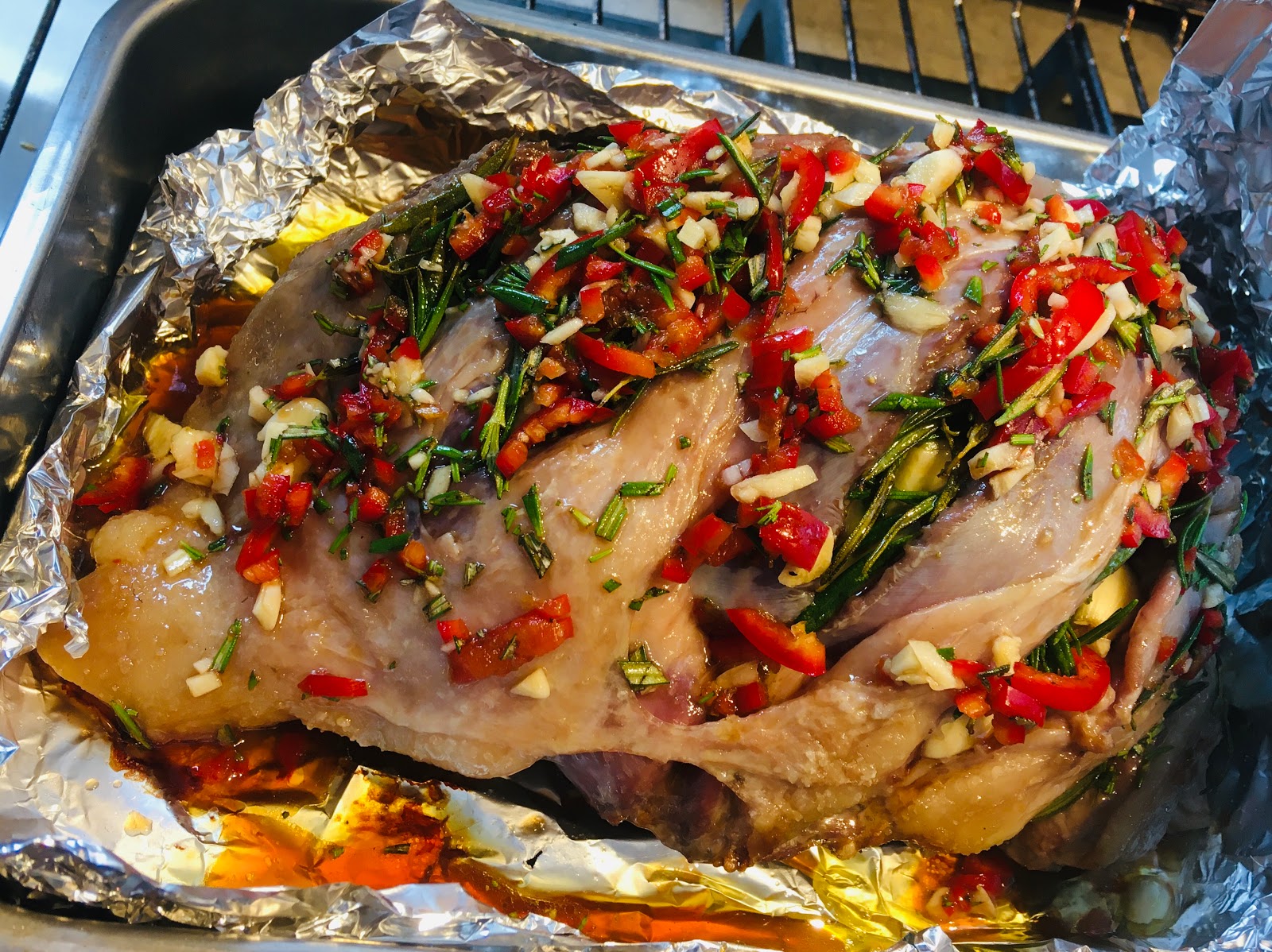 Italian-style Lamb with Herbs, Honey, Chillies and Lemon