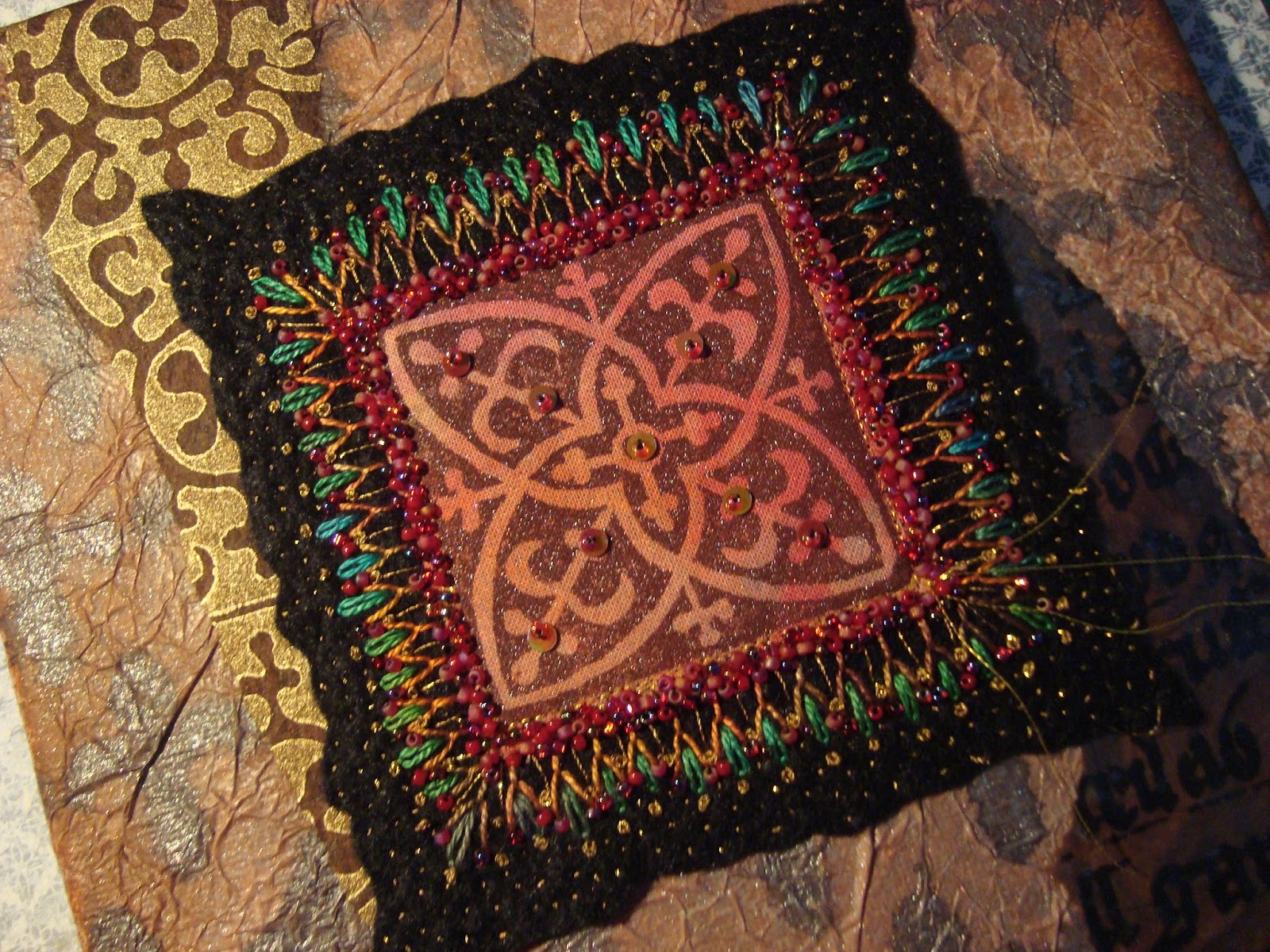 Textile Butterfly: Colouricious Medieval Blocks...and MY stitching...