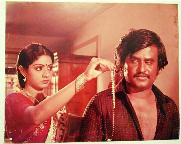 Sridevi: Sridevi and Rajinikanth in Pokkiri Raja (1982): Tamil ...