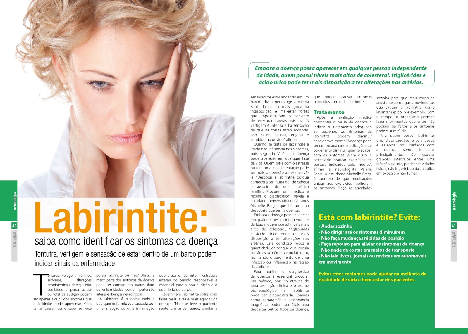 Revista Viva BH: Labirintite: saiba como identificar os sintomas da doença