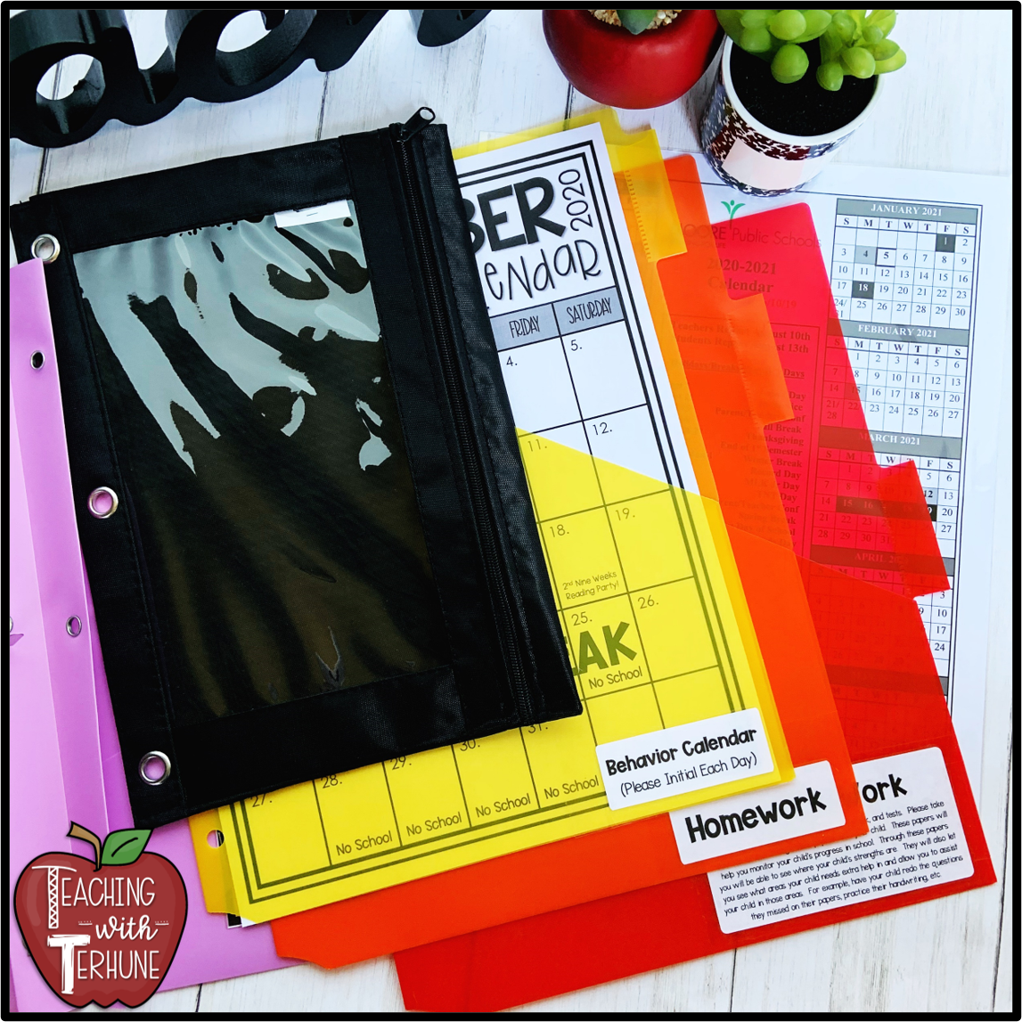 Teaching With Terhune: Daily Take Home Folders
