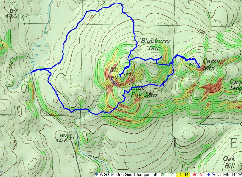 Off on Adventure: Bushwhack Hike - Mt. Fay, Blueberry Mountain, Carson ...
