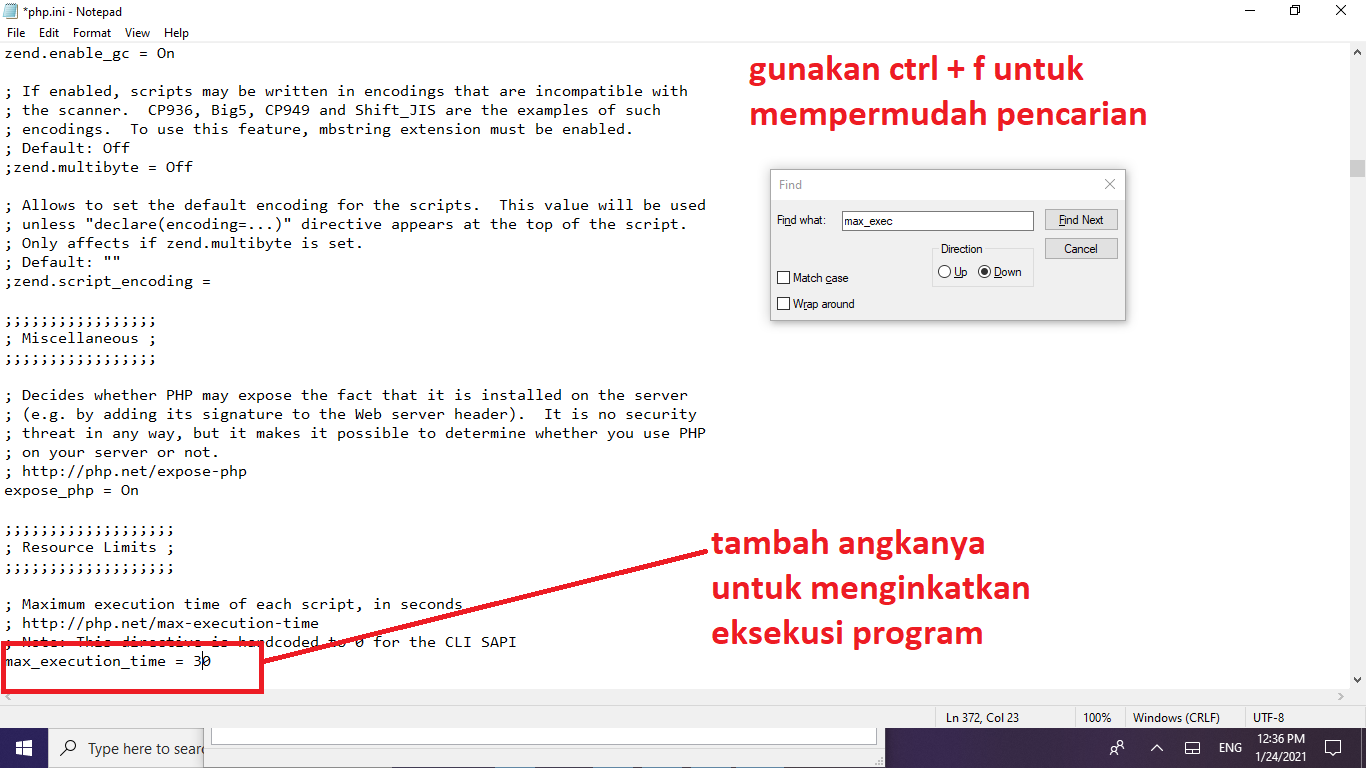 Cara Mengatasi Fatal Error Maximum execution time of 30 seconds ... Cara Mengatasi Fatal Error Maximum execution time of 30 seconds ...