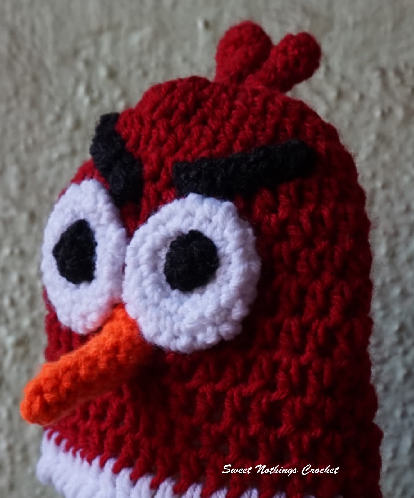 Sweet Nothings Crochet: PREEMIE CAP 6 - TERENCE n RED ANGRY BIRDIE CAP