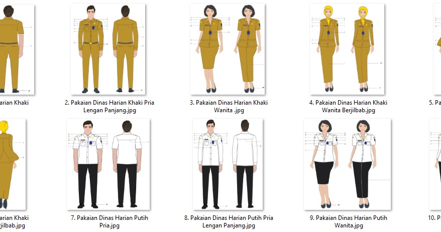 Inspirasi Terkini 25 Model Pakaian Dinas Asn