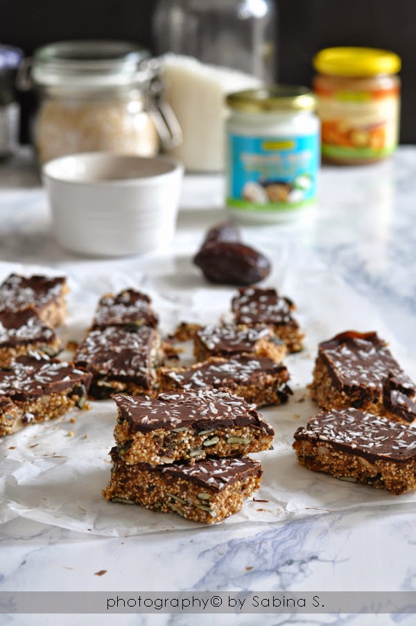 Due bionde in cucina: Barrette con amaranto al cioccolato