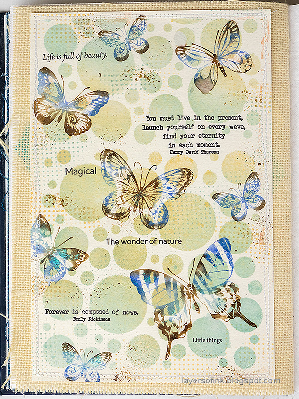 Layers of ink: Beautiful Butterflies Art Journal Page