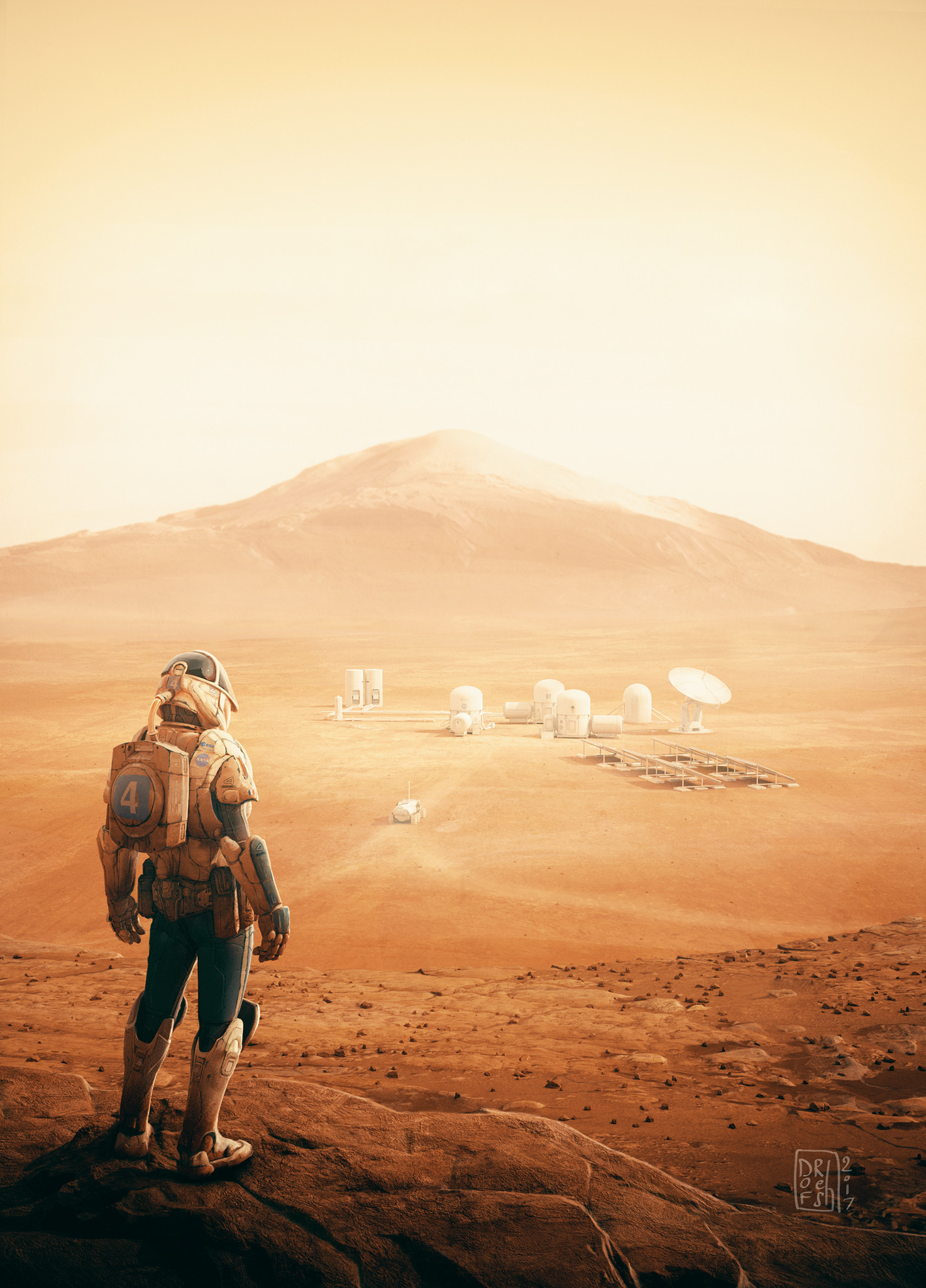 Early human base on Mars by Ronan Le Fur (Dofresh) | human Mars