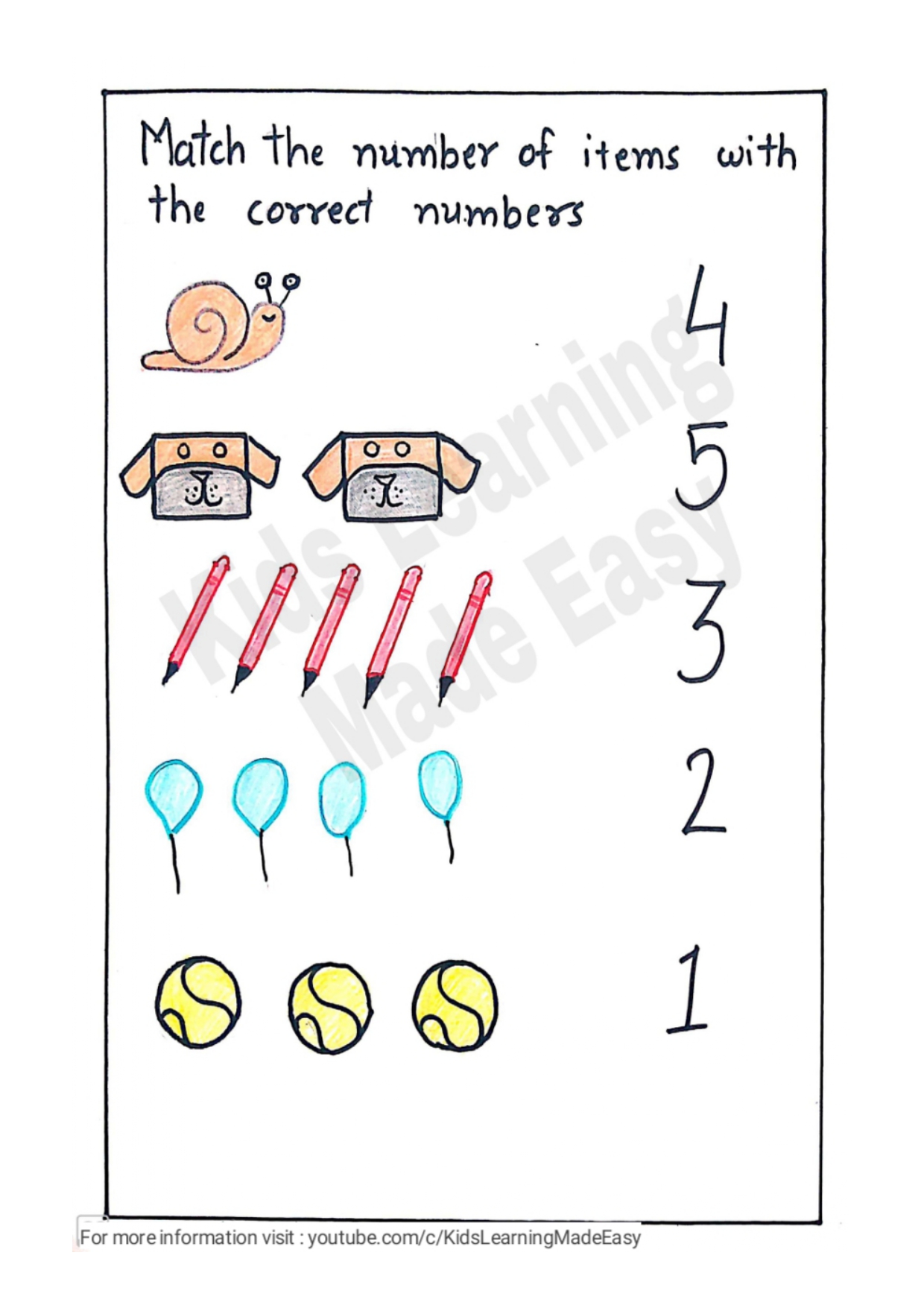 UKG Worksheets Maths | Part 1