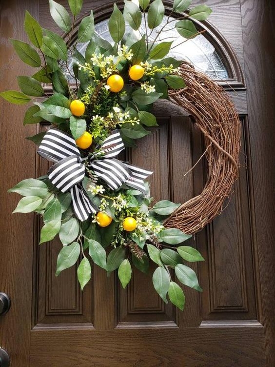 45 Spring Wreath Front Door Decor Ideas | ARA HOME