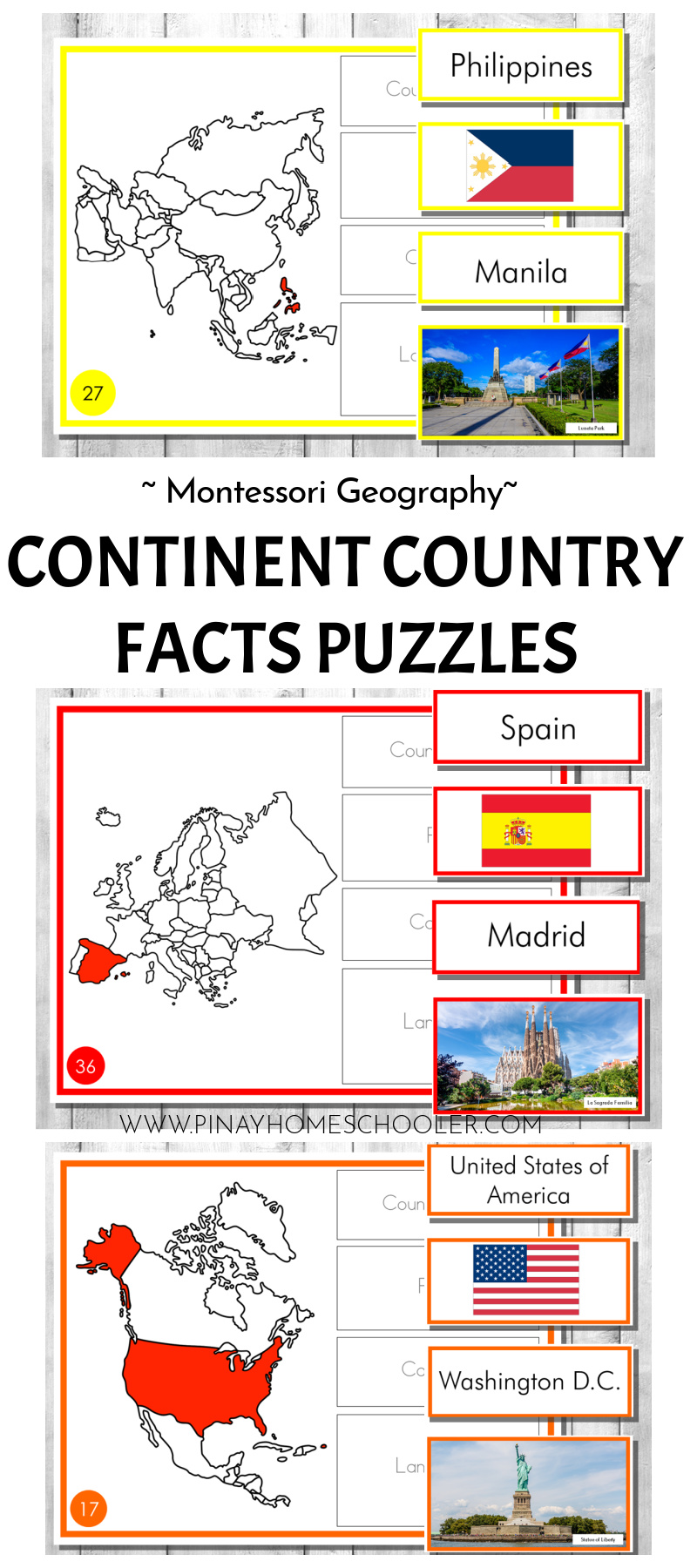 Continent Information Puzzle Packs | The Pinay Homeschooler