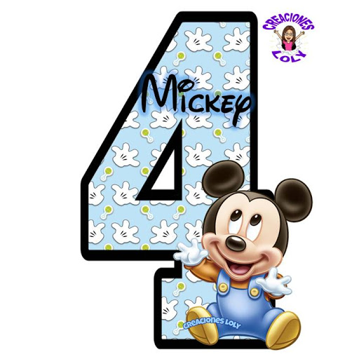 Creaciones Loly: Números Mickey Mouse Bebe